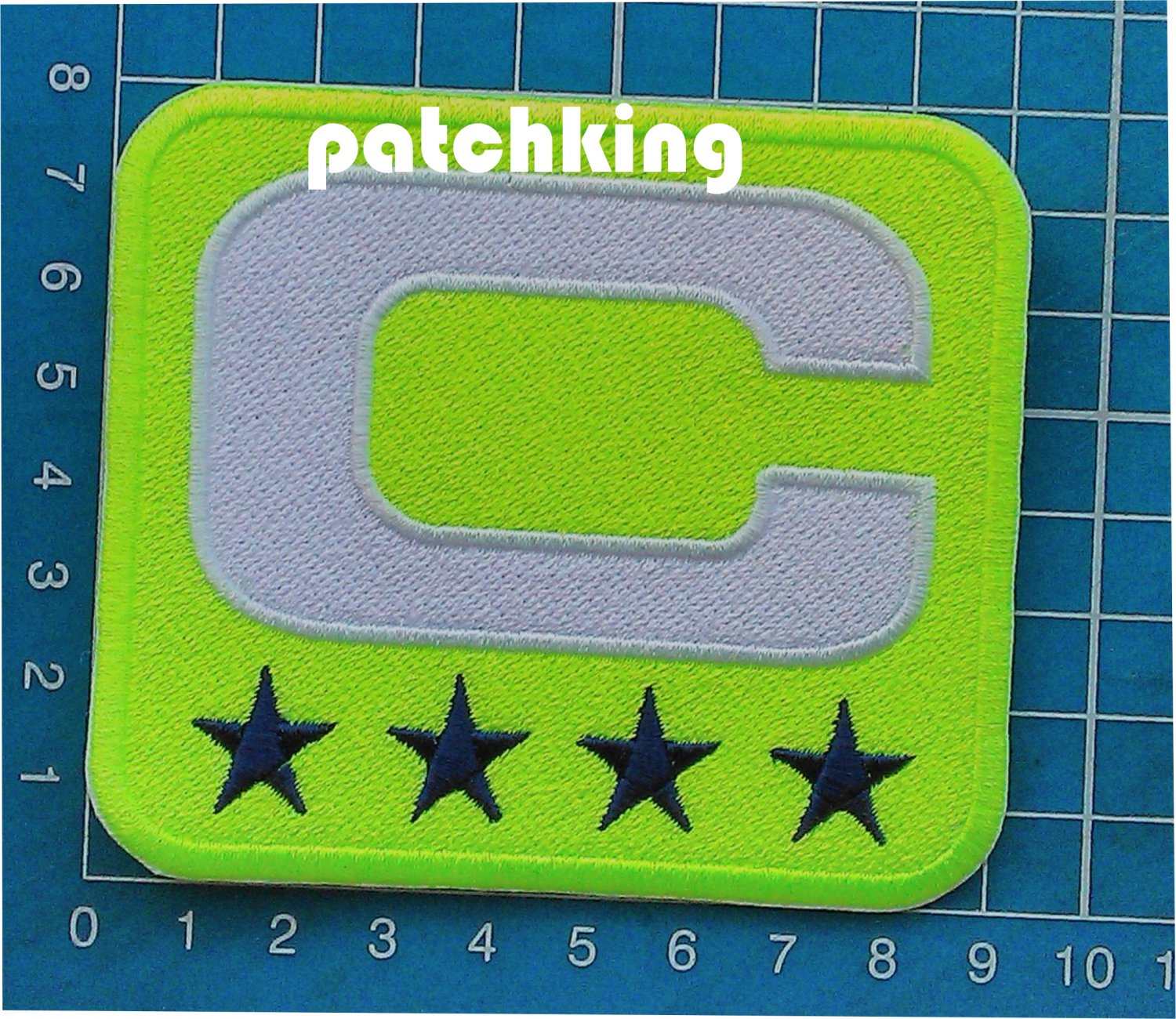2019 Season NFL football Seattle Seahawks Captain C patch NEON GREEN C ...