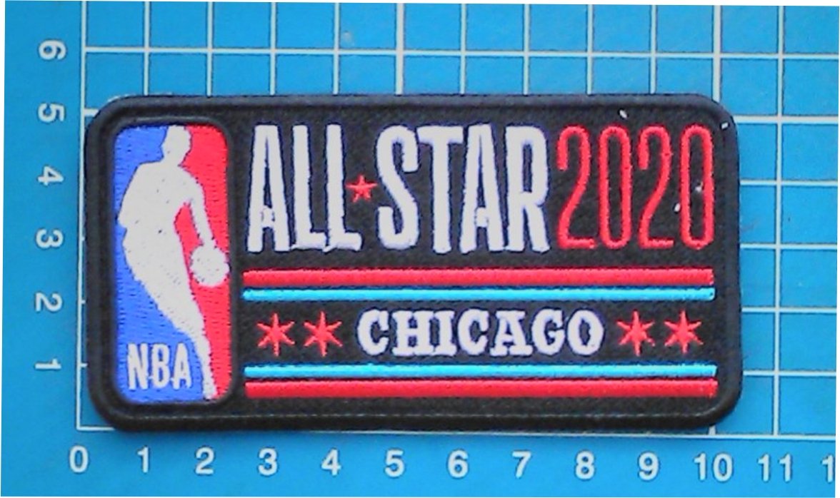 2020 NBA All Star Game logo Chicago Bulls Basketball 4" Patch Jersey ...