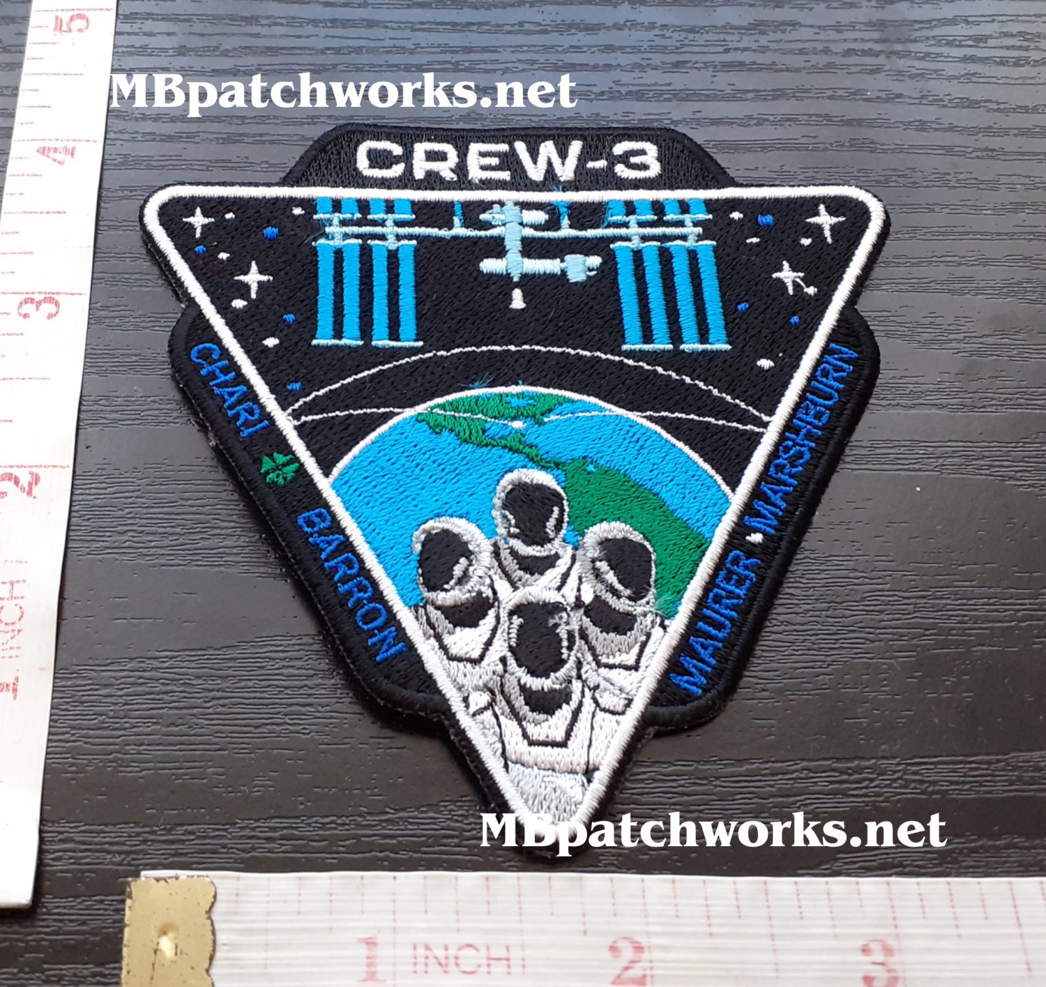 SpaceX Crew 3 Chari Barron Maurer Marshburn Logo Patch Emblem Jersey ...