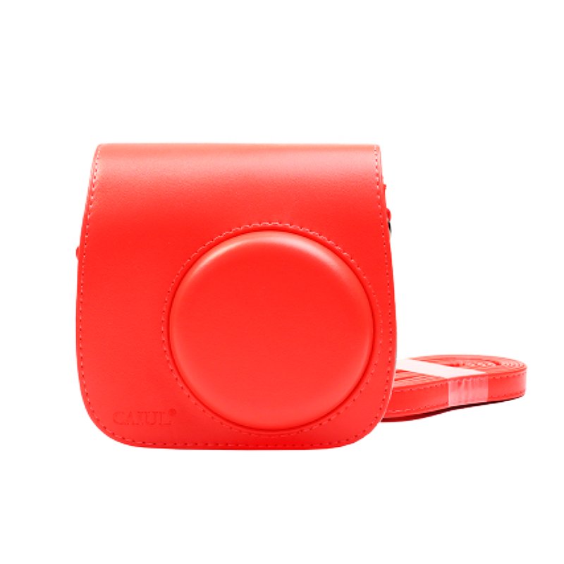 Red Leather Camera Bag for Fujifilm Instax Mini 8 9 Polaroid 300 Cameras