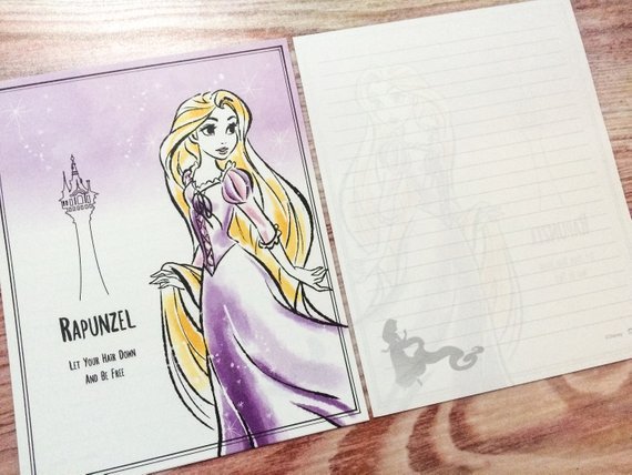 Details about Disney Princess Tangled Rapunzel Envelopes and Lined ...