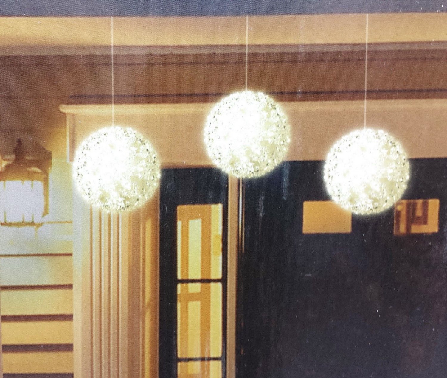 GE Super Bright White Sphere LED Christmas Lights Set of 3