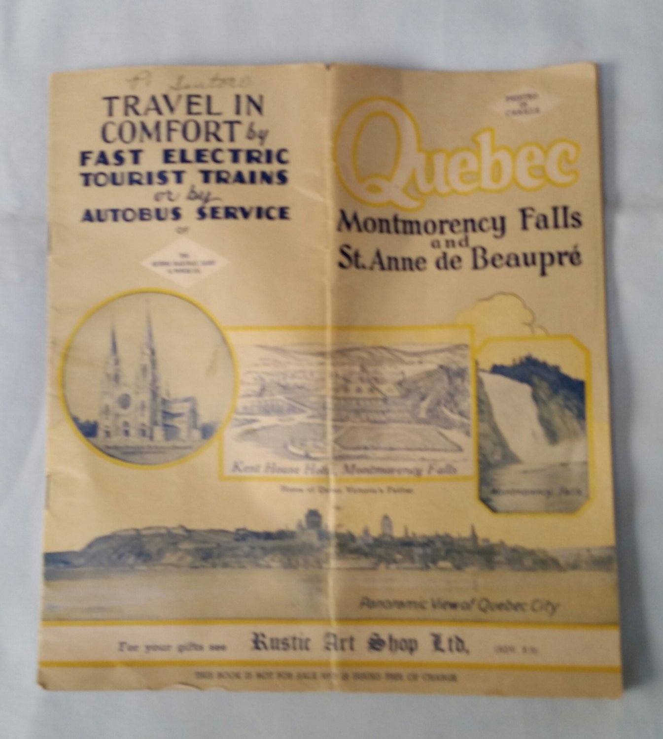 Vintage Quebec Brochure, Montmorency Falls, Travel, Advertisements ...