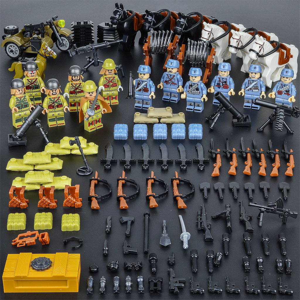 WW2 Japanese Army vs Chinese Army Lego Soldiers Compatible