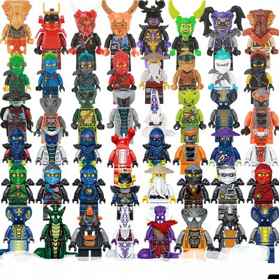 48pcs Phantom Ninjago Minifigures Iloyd Kai Zane Jay Kole Snake Pythor ...