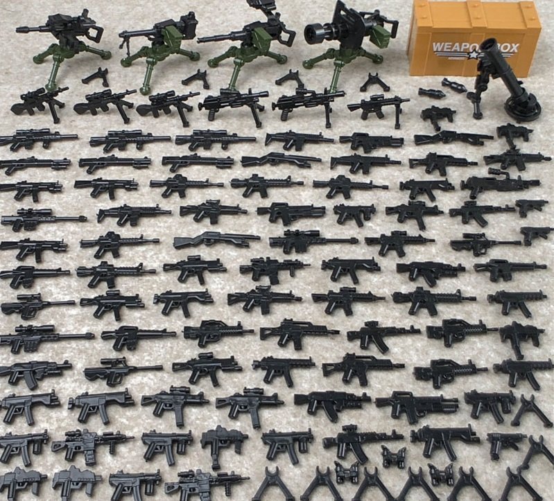 WW2 American British German Army Soldiers Weapons Pack Bulk Fit Lego ...