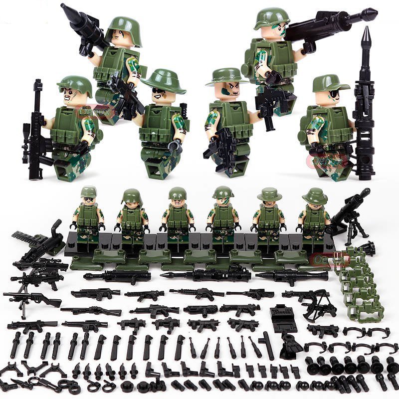 American Military Special Forces Modern War Soldiers Lego Minifigures ...