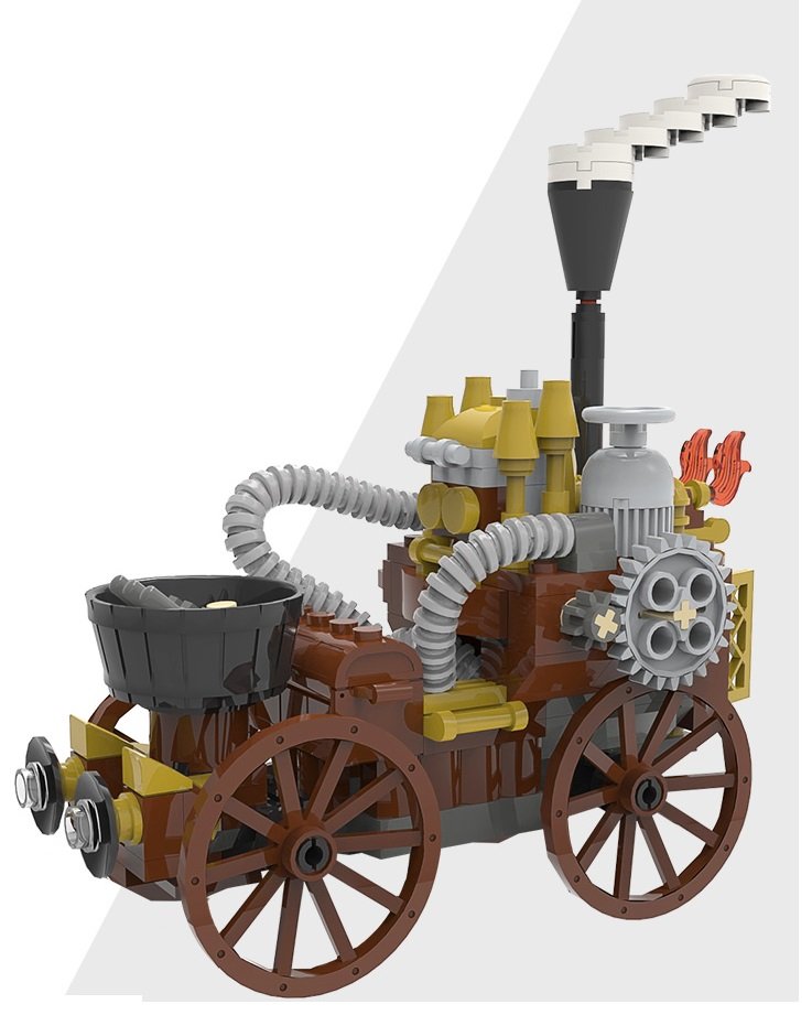 IDEAS Punk Steam Engine Car Building Toys