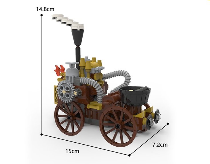 IDEAS Punk Steam Engine Car Building Toys