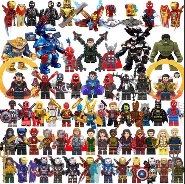 All Marvel DC Superhero Minifigures Iornman Spiderman Venom Deadpool ...