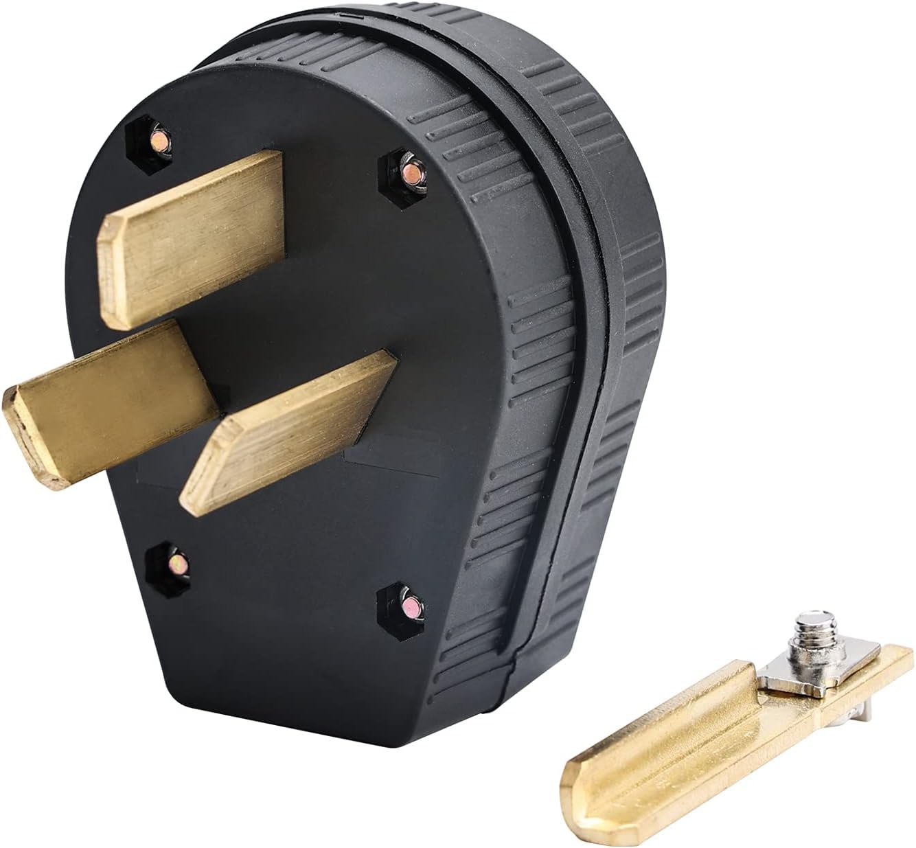 No Grounding, Straight Blade 3 Prong Male Plug, Heavy Duty Industrial ...