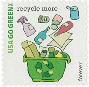 USPS SHEET of 20 USA Go Green Recycle More First Class Postage Forever ...