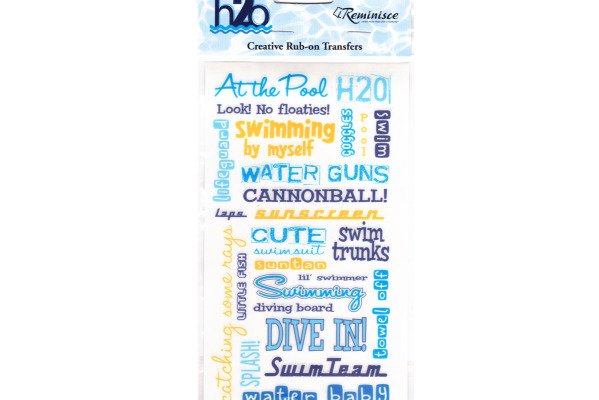 Swimming Pool Creative Rub-on Transfers