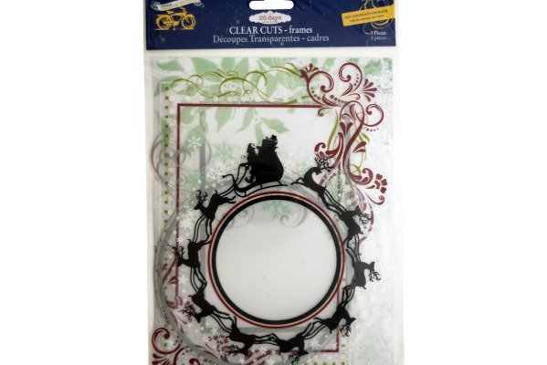 Clear Cuts Christmas Frames with Glitter Accents
