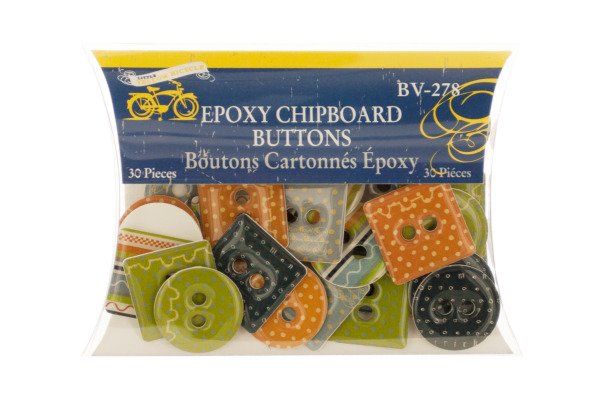 Epoxy Chipboard Craft Buttons