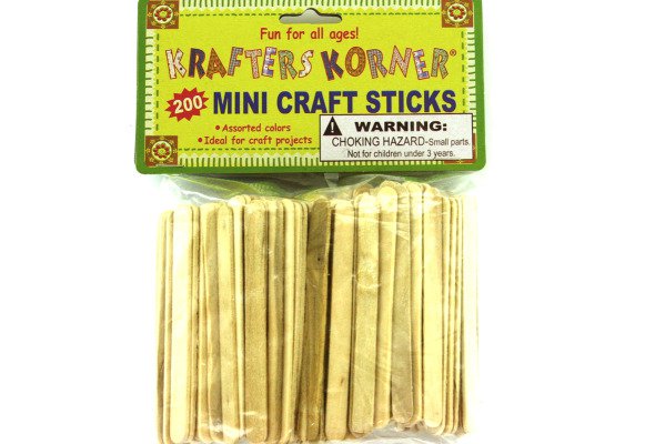 Miniature wood craft sticks