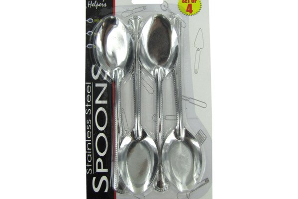 Stainless steel tablespoons, set of 4