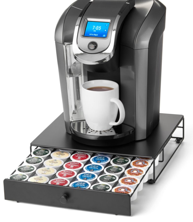 Counter-top Keurig Coffee Brewed K-Cup Storage Drawer Holds 36 K-Cup Packs