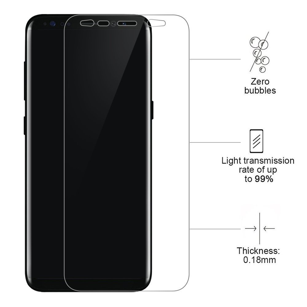 Galaxy S8 Plus Screen Protector (3 Pack) Ultra Thin HD Clear Full ...