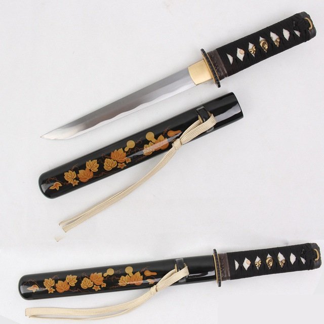 Japanese Short Sword Wakizashi Tanto Handmade Carbon Steel Sharp - Free ...