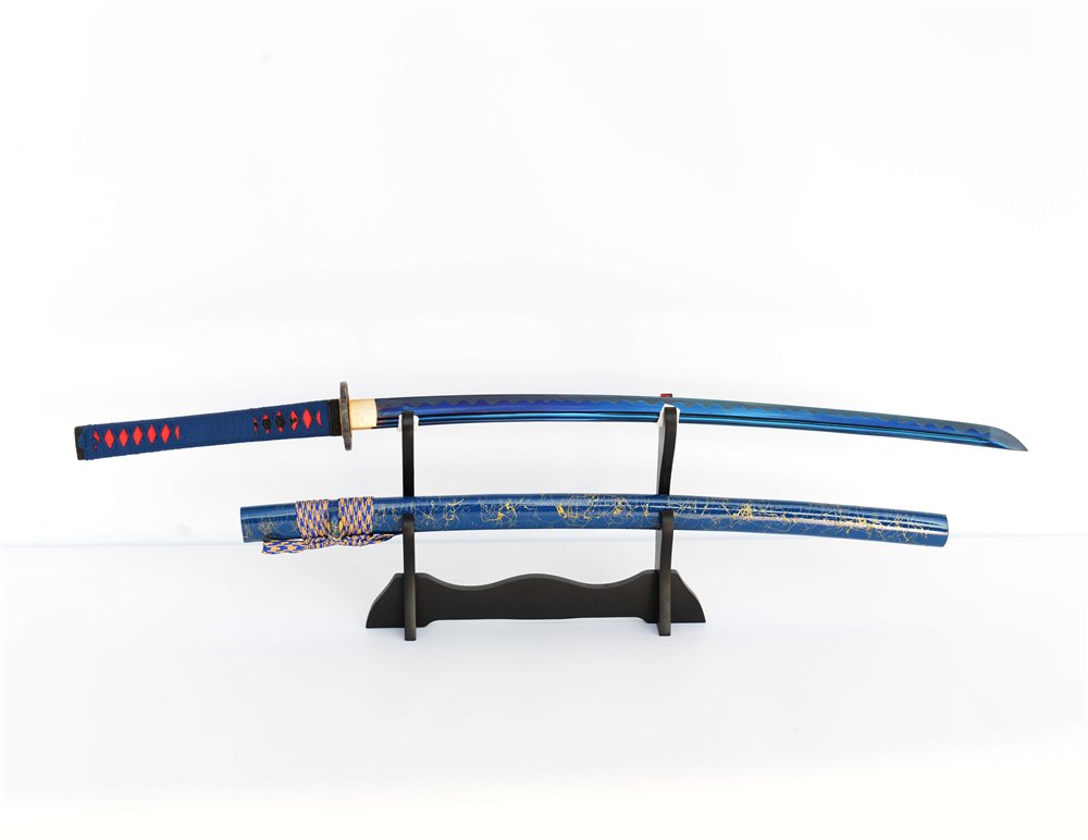 Handmade Japanese Katana Sword Changing Color Blade 1060 Carbon Steel ...