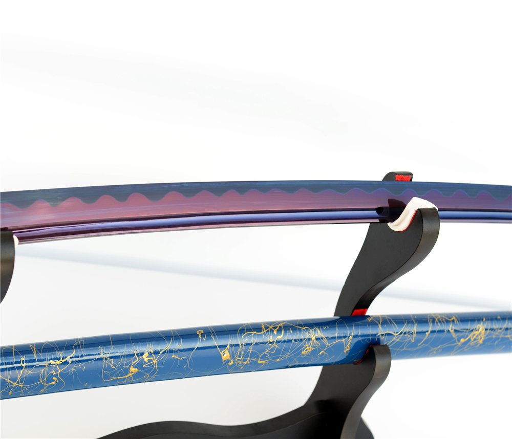 Handmade Japanese Katana Sword Changing Color Blade 1060 Carbon Steel ...