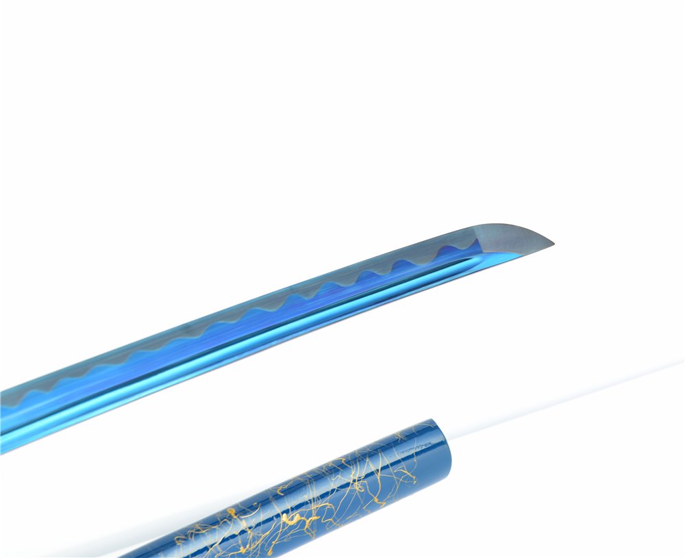 Handmade Japanese Katana Sword Changing Color Blade 1060 Carbon Steel ...