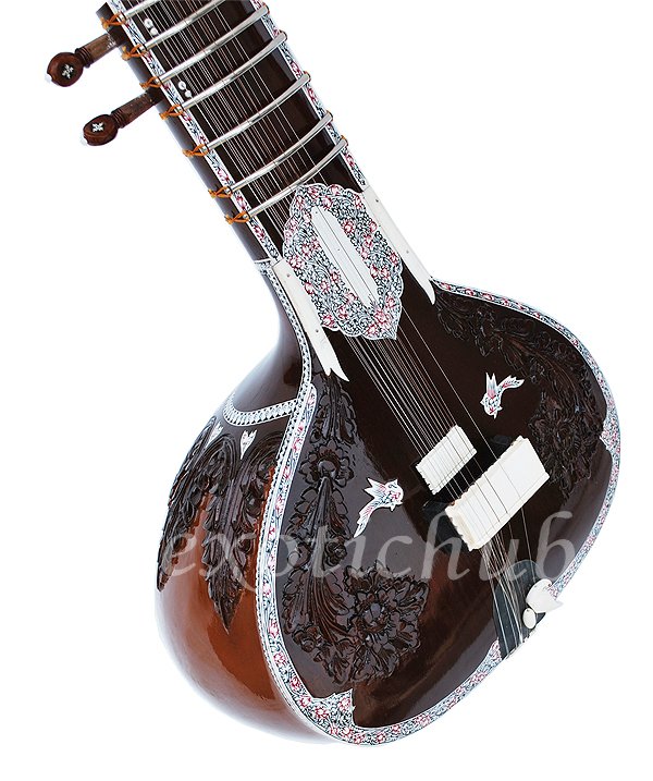 SITAR~RAVI SHANKAR STYLE WITH FIBER BOX~HIGH PRO QUALITY~SITAAR~CLASSIC ...