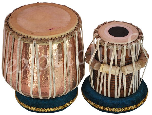 DHAMA DRUM SET~COPPE DHAMA 4 KG~SHEESHAM WOOD TABLA~SIKH JORI~PAKHAWAJ ...