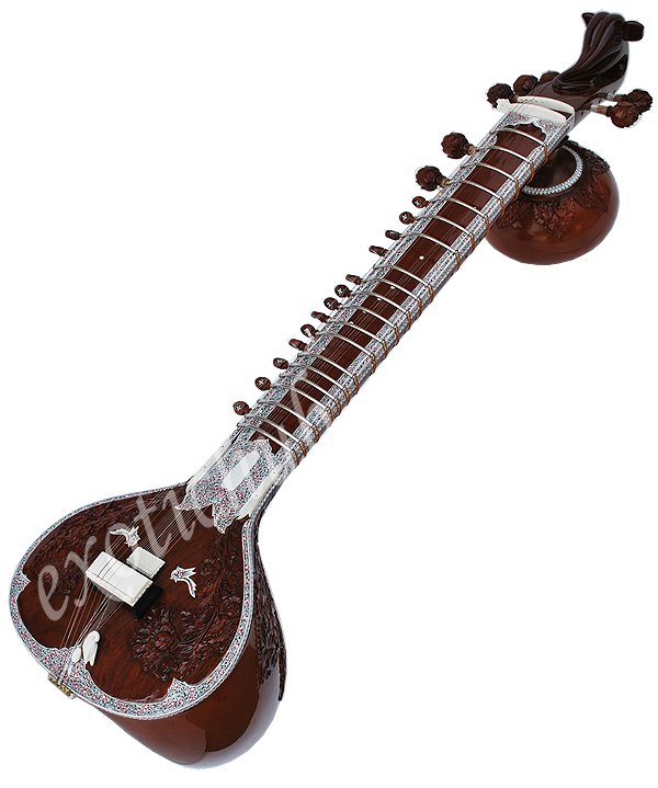 GANESHA SITAR~DOUBLE TUMBA~FIBER BOX~RAVI SHANKAR STYLE~CONCERT QUALITY ...