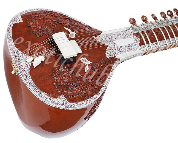 GANESHA SITAR~DOUBLE TUMBA~FIBER BOX~RAVI SHANKAR STYLE~CONCERT QUALITY ...