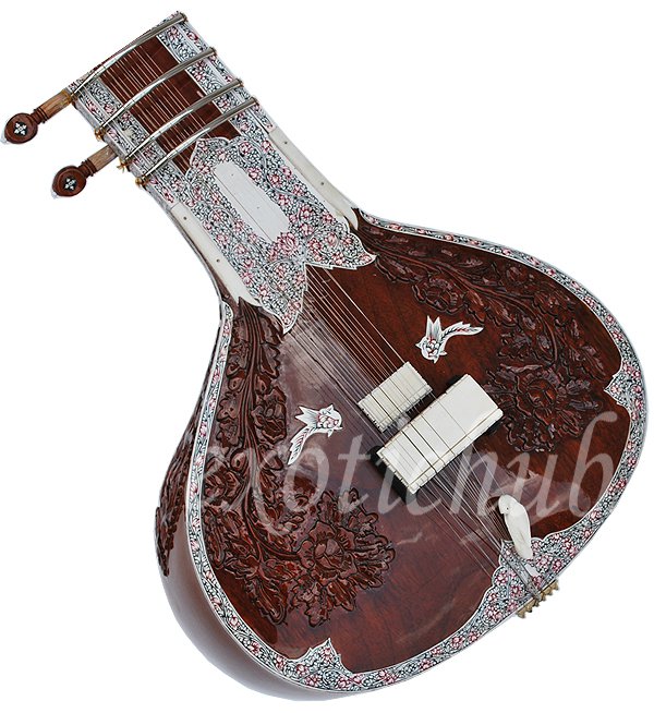 GANESHA SITAR~DOUBLE TUMBA~FIBER BOX~RAVI SHANKAR STYLE~CONCERT QUALITY ...