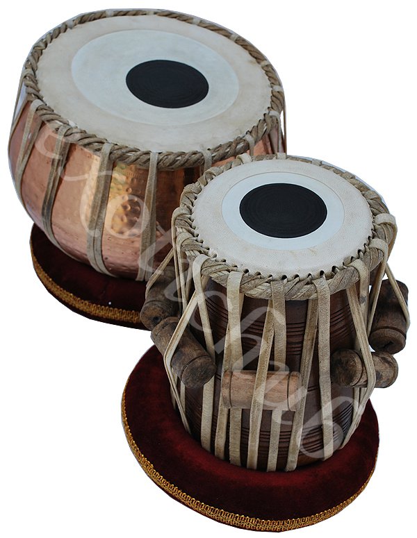 TABLA DRUM SET~COPPER 5KG HAMMERED BAYAN~SHESHAM WOOD DAYAN~TABLA EHS