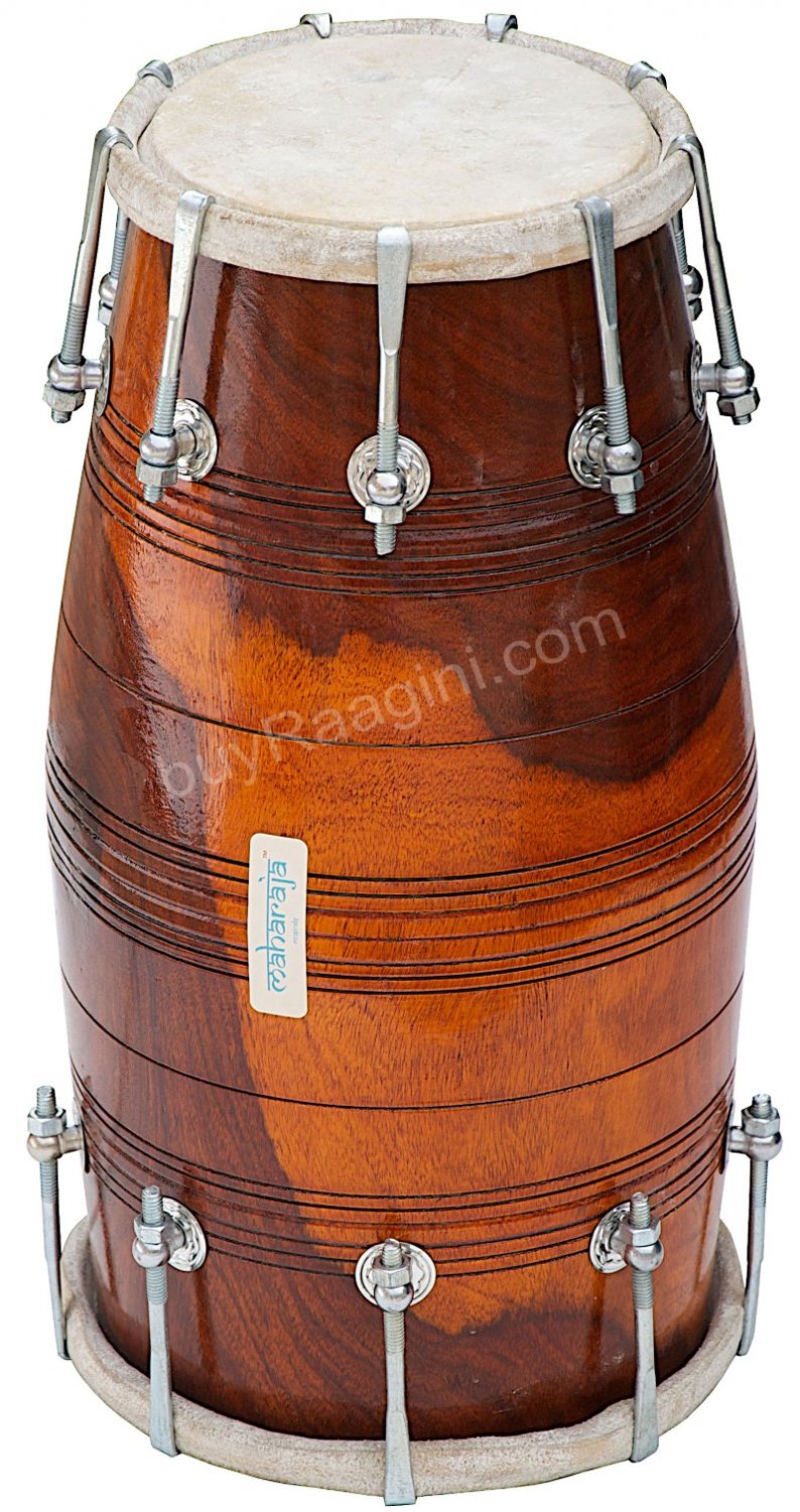DHOLAKI MAHARAJA™SHESHAM WOOD/SPECIAL BOLT TUNED/WEDDING INDIAN DHOLKI ...