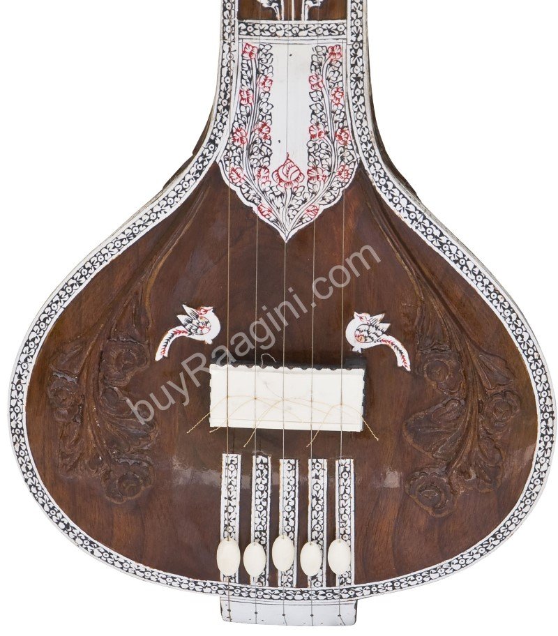 TANPURI MAHARAJA™/NEW DESIGNER TUN WOOD/FLORAL DESIGN/FLAT TANPURA ...