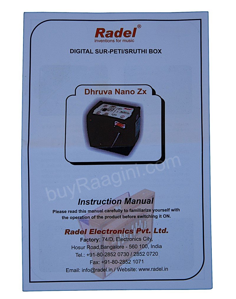 DHRUVA NANO ZX RADEL/ELECTR. SHRUTI BOX/DHRUVVA NANO Zx BY RADEL FOR ...