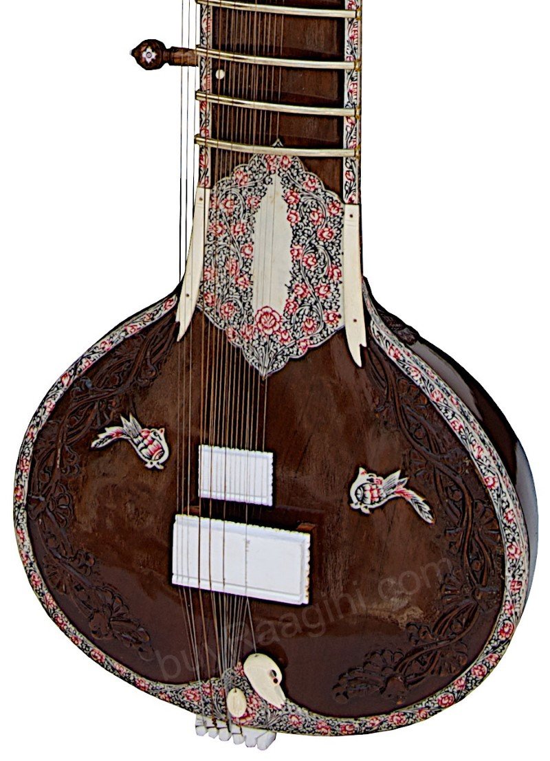 SUPERBRASS ™ ELECTRIC SITAR/SINGLE FLAT TUMBA/KHARAJ PANCHAM/DARK ...