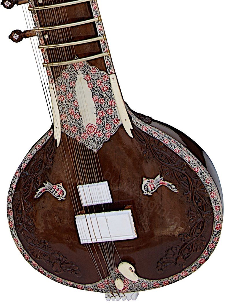 SUPERBRASS ™ ELECTRIC SITAR/SINGLE FLAT TUMBA/KHARAJ PANCHAM/DARK ...