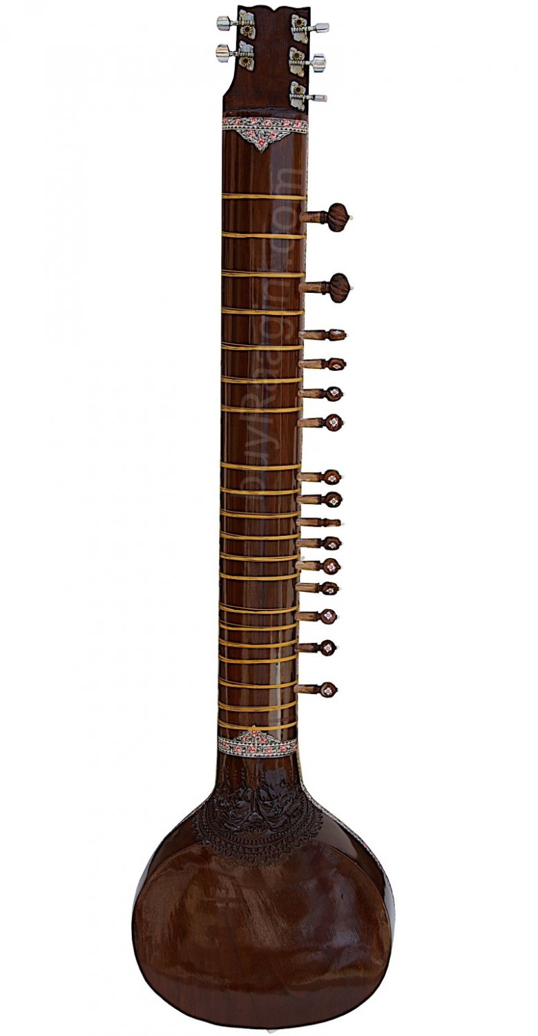 SUPERBRASS ™ ELECTRIC SITAR/SINGLE FLAT TUMBA/KHARAJ PANCHAM/DARK ...