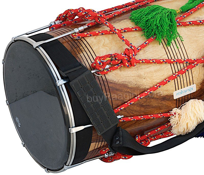 DHOL/NATURAL DHOL/MAHARAJA/DHOL PUNJABI BHANGRA/SYNT.HEADS/SHESHAM WOOD ...