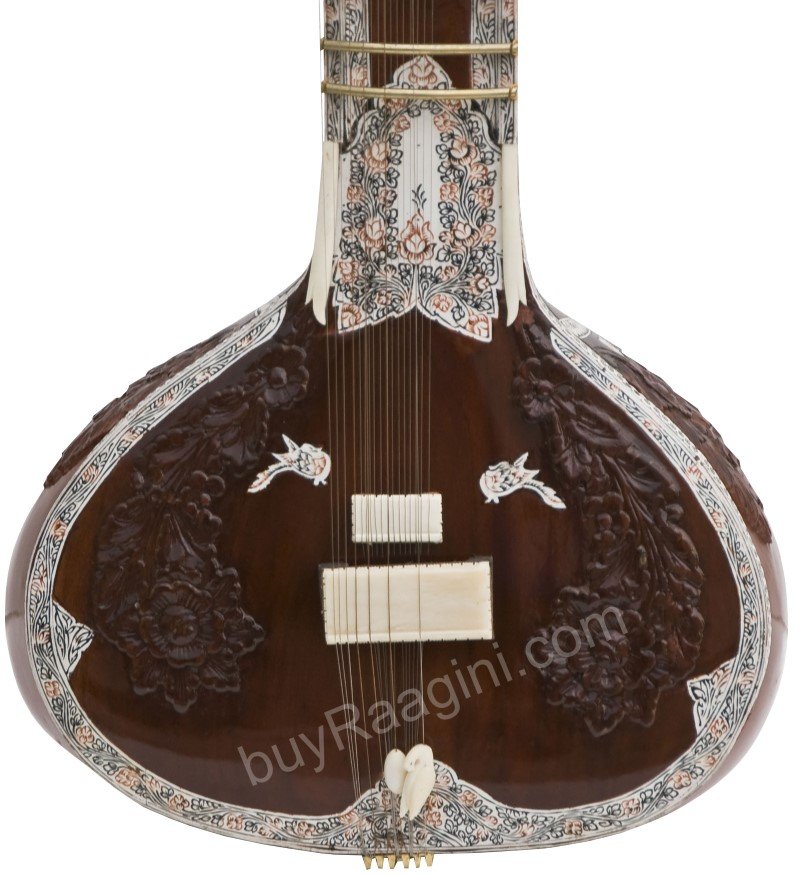 SITAR/RAVI SHANKAR STYLE/HALF/MAHARAJA™/DOUBLE TUMBA/DECORATED ANGUR ...