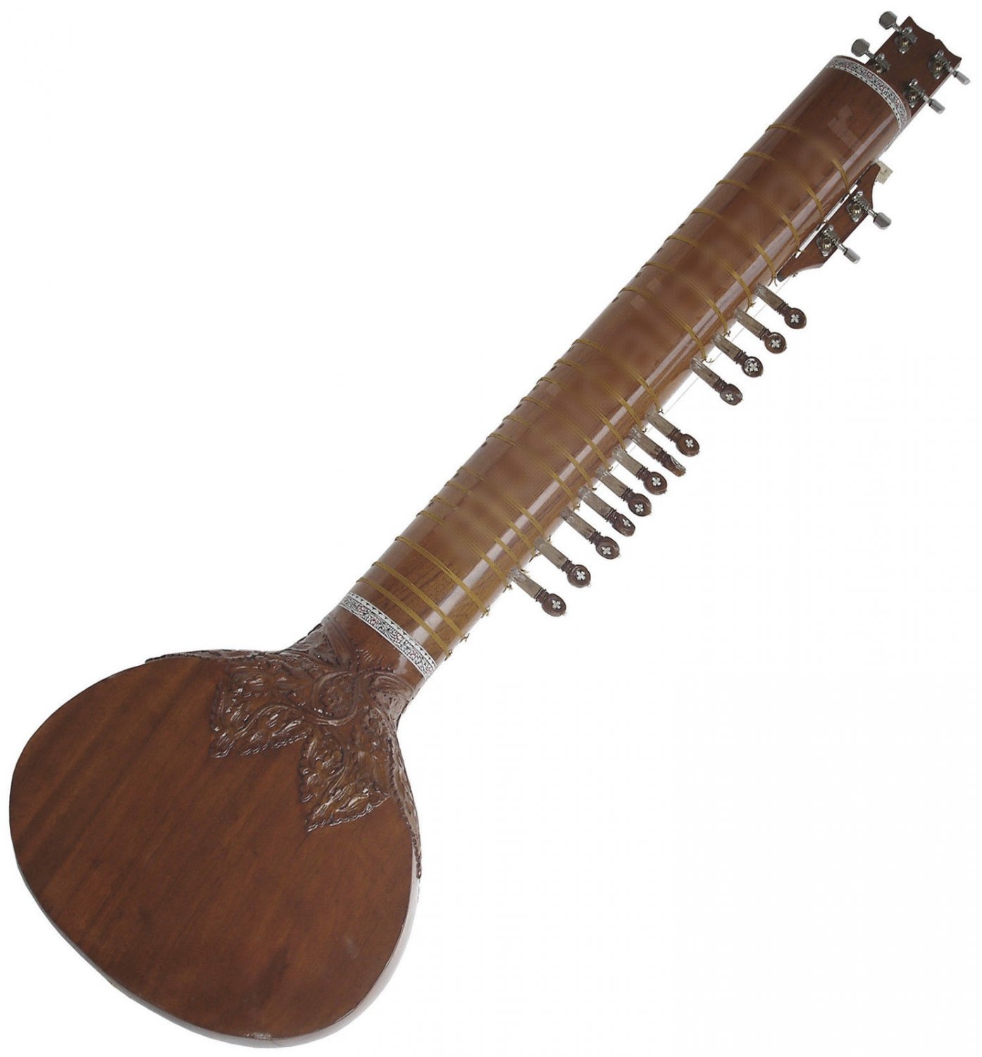 ROSEWOOD ELECTRIC SITAR GUITAR FUSION. BEAUTIFULLY CARVED. TWIN PICKUPS ...