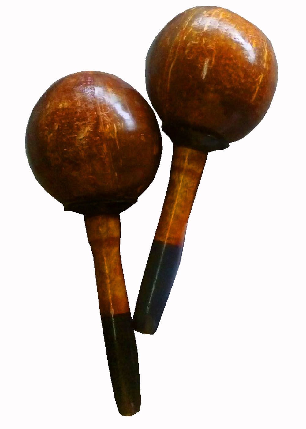 SPECIAL CARNATIC (SOUTH INDIAN) MUSIC PAIR OF TRADITIONAL COCONUT SHELL ...
