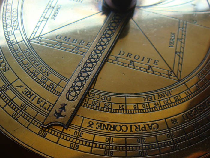 CLASSIC FRENCH ASTRONOMICAL ASTROLABE ON TEAK DISPLAY STAND IN ...