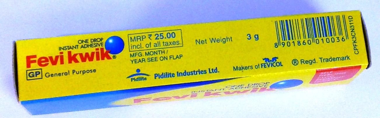 Fevikwik One Drop Instant Adhesive 5 x 3 GM / 15 x 3 GM Fevikwik