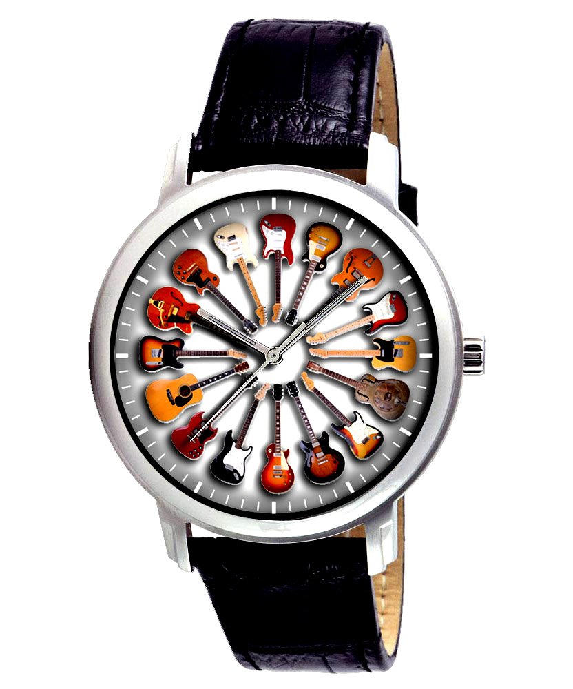 CIRCLE OF GUITARS, ACOUSTIC ELECTRIC, LOVELY GUITAR ENTHUSIAST'S WRIST ...