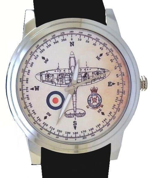 WW-II RAF ROYAL AIRFORCE SUPERMARINE SPITFIRE COMPASS ART SOLID BRASS ...