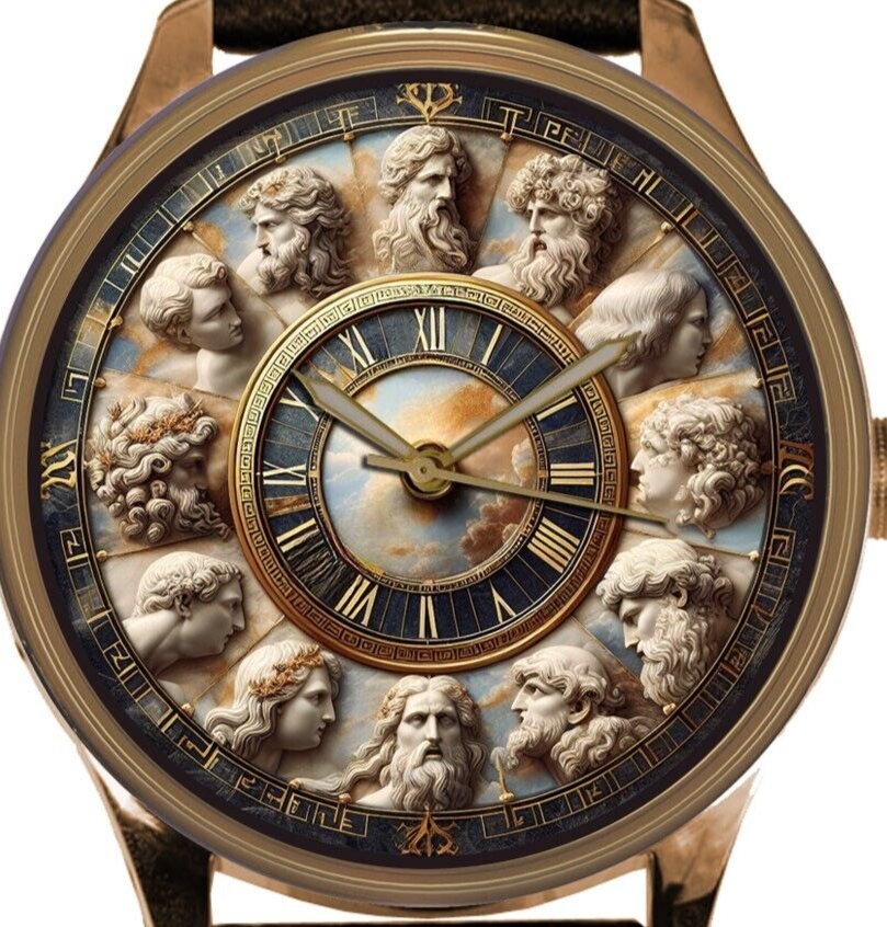 ZEUS & THE PANTHEON OF THE GREEK GODS, RARE METALLIC ART SOLID BRASS ...