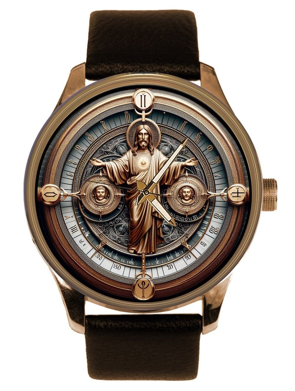 THE SACRED HEART OF JESUS METALLIC DIAL SYMBOLIC CHRISTIAN ART SOLID ...