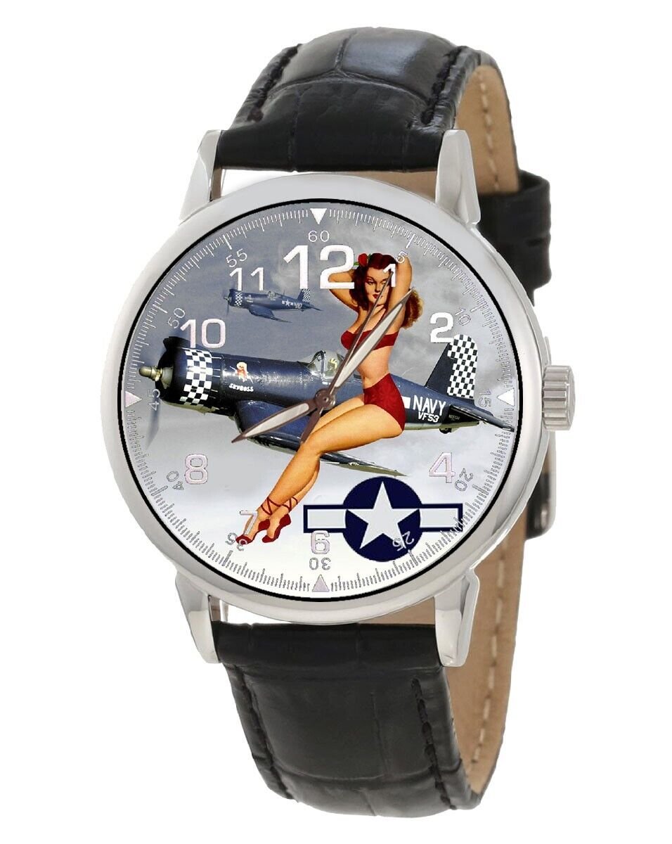 VINTAGE USAF WW2 VOUGHT F4U CORSAIR CHECKERED PINUP SOLID BRASS ...